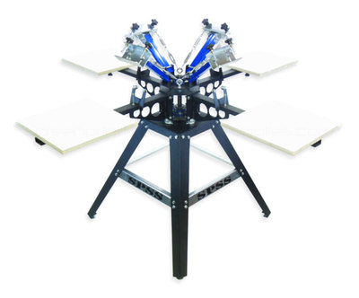 4 Color 4 Station Screen Printing Press Four Machine Equipment 4K ...
