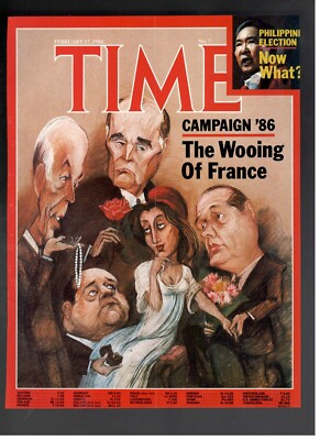 French Elections Campaign 1986 Time é Only The Cover Original to Frame ...