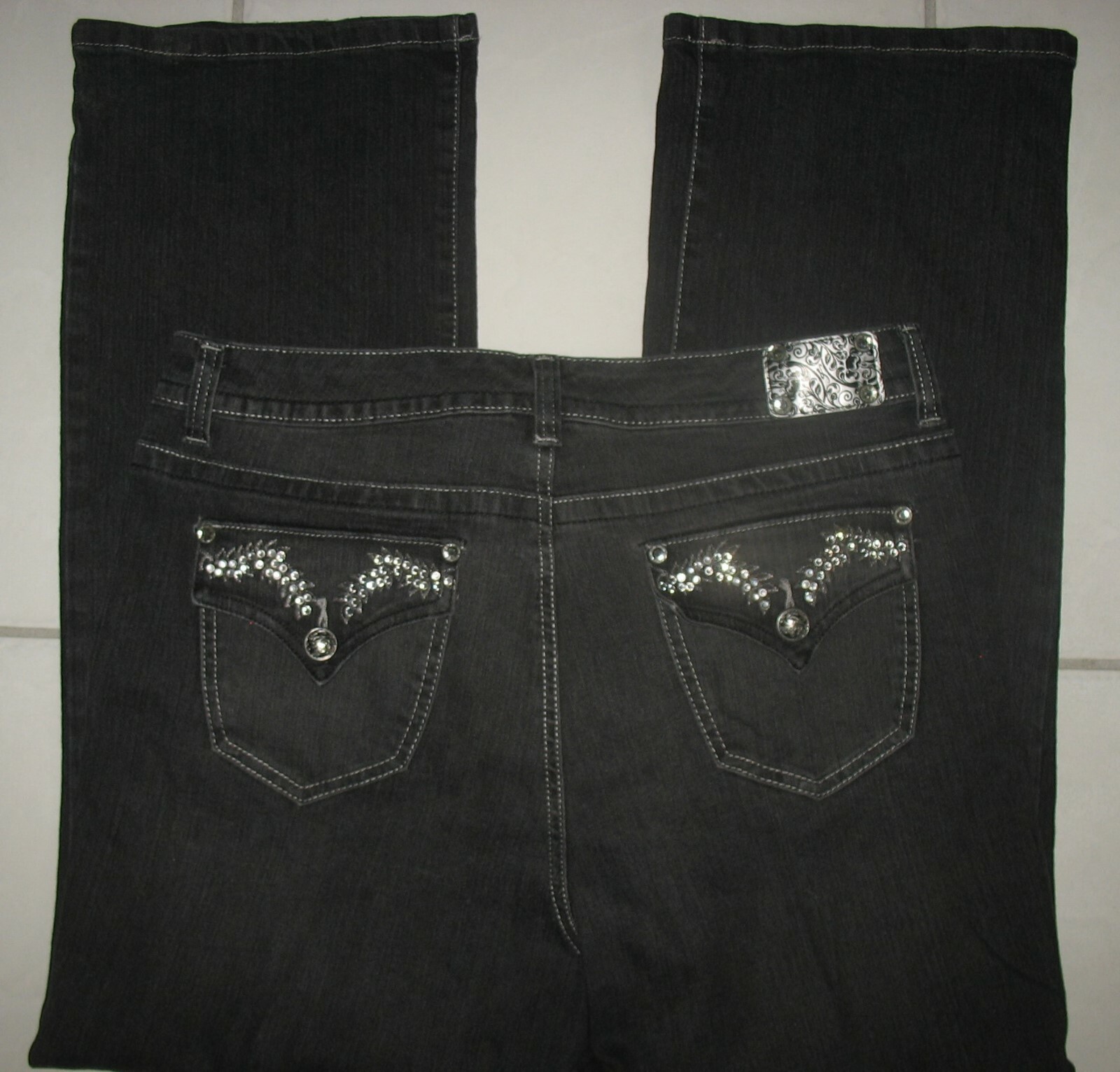 STYLE & CO. PETITE - SIZE:16P - EMBELLISHED BLACK/GRAYP STRETCH PREMIUM ...