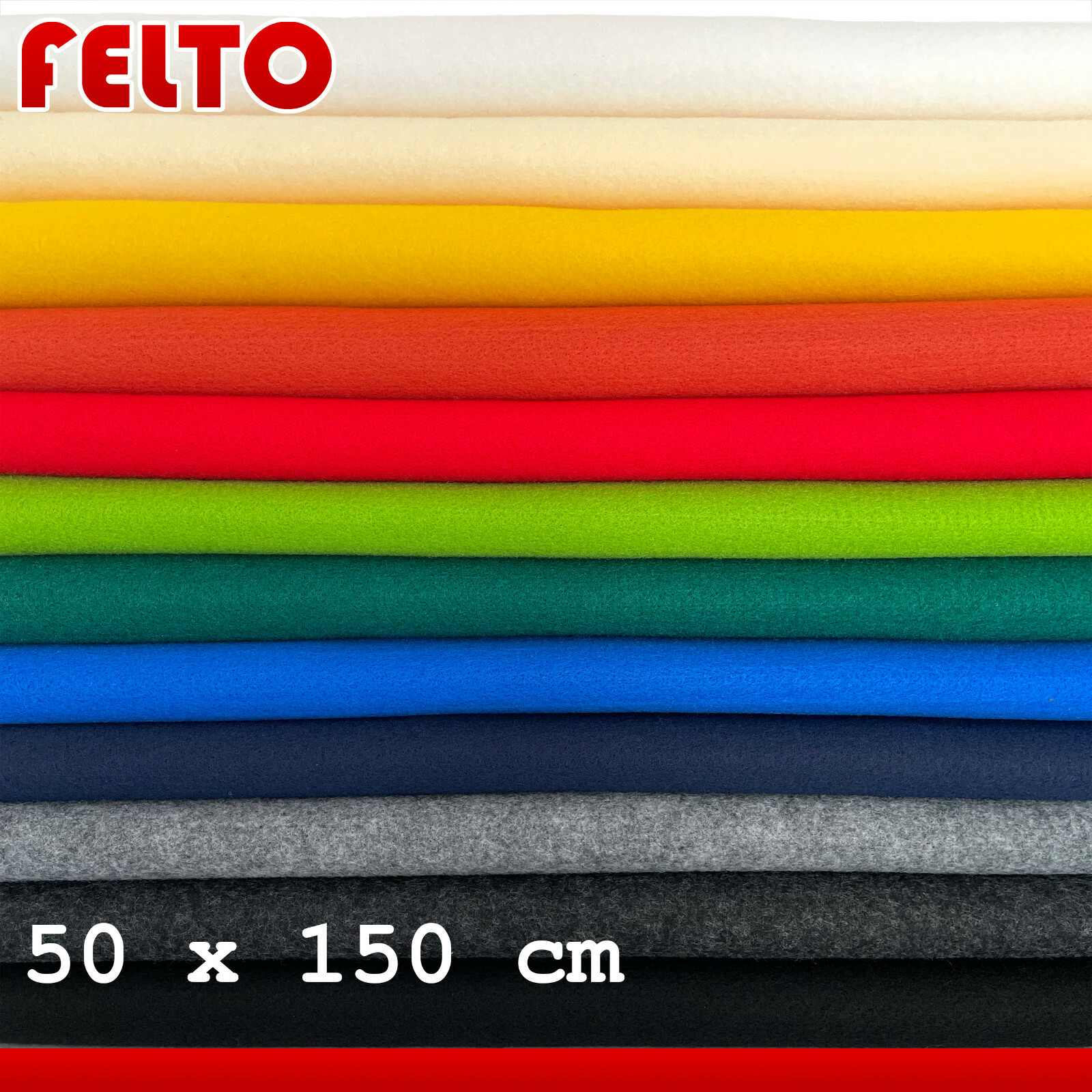 Felto 3 mm Textilfilz 50 x 150 cm Meterware | Bastelfilz Taschenfilz ...