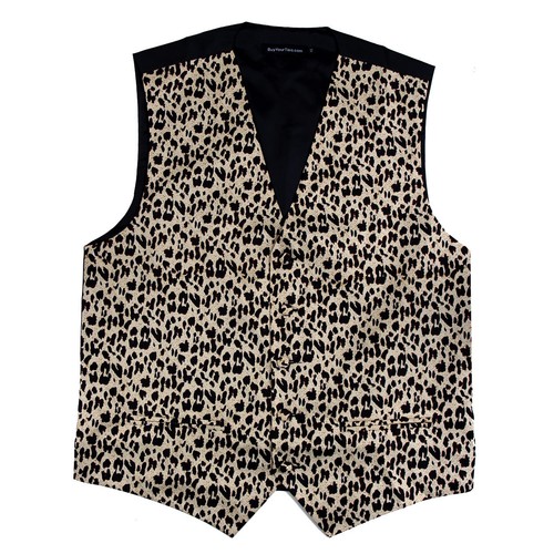 Men's Leopard Animal Print Tuxedo VEST ONLY Proms Fashion Waistcoat | eBay