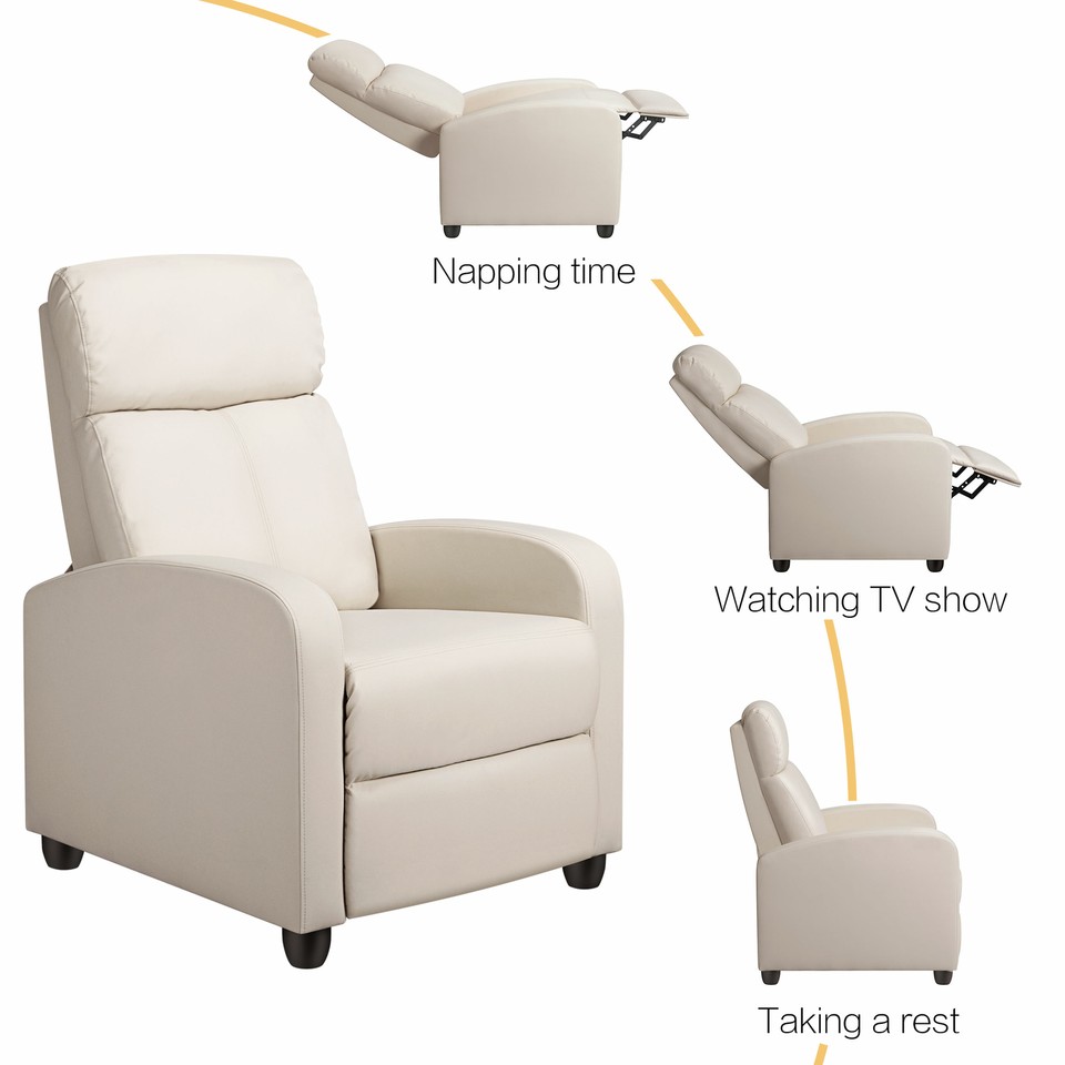 Recliner Chairs Single Modern Reclining Sofas Home Theater Seating Club ...