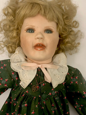 Vintage 1989 Porcelain Doll lindsey mavis synder Hamilton Collection ...