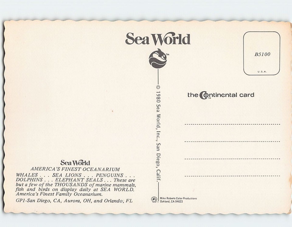 Postcard Sea World USA | eBay