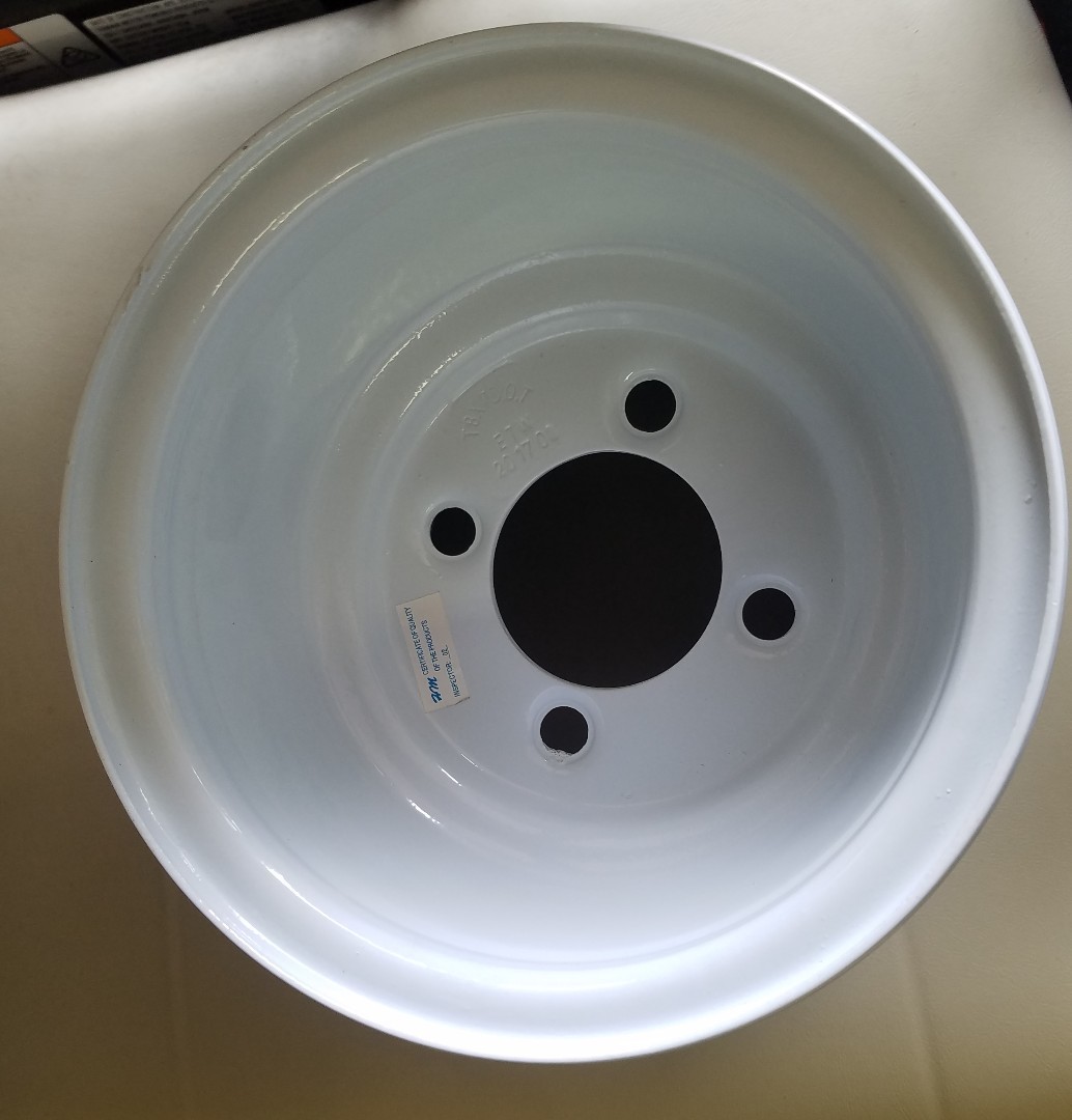 4) Golf Cart White 8x7 RIM WHEEL 4x4 Bolt Pattern E-Z-GO Club Car ...