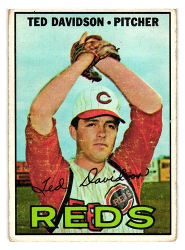 1967 Topps Baseball set SEMI HIGH #519 Ted Davidson VG Cincinnati Reds ...