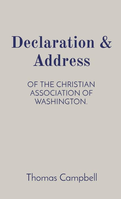 Declaration & Address von Thomas Acheson (2021, Gebundene Ausgabe) for ...