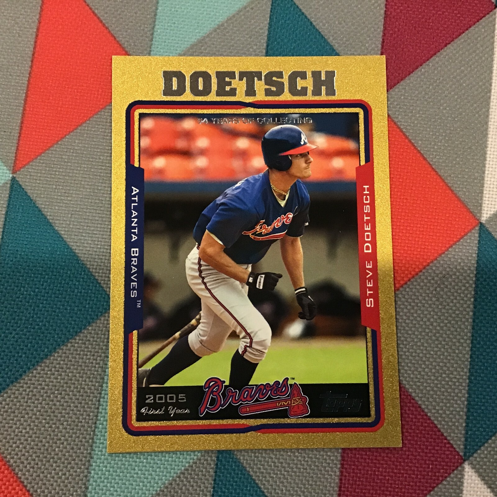 #297 Steve Doetsch 1445/2005 made - Gold - 2005 Topps Braves Baseball ...