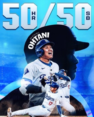 Shohei Ohtani - Los Angeles Dodgers 50 / 50 Club 8x10 Reprint Photo | eBay