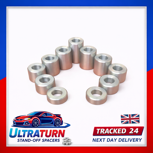 30MM OD - ALUMINIUM STAND OFF SPACERS BONNET RAISERS COLLAR BUSH 3-60MM ...