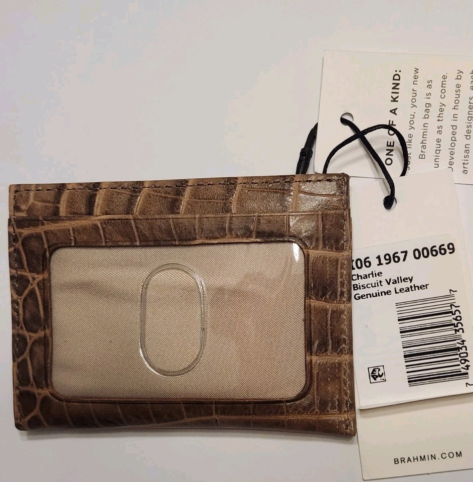Brahmin Charlie Biscuit Valley Credit Card Holder NWT NEW | eBay