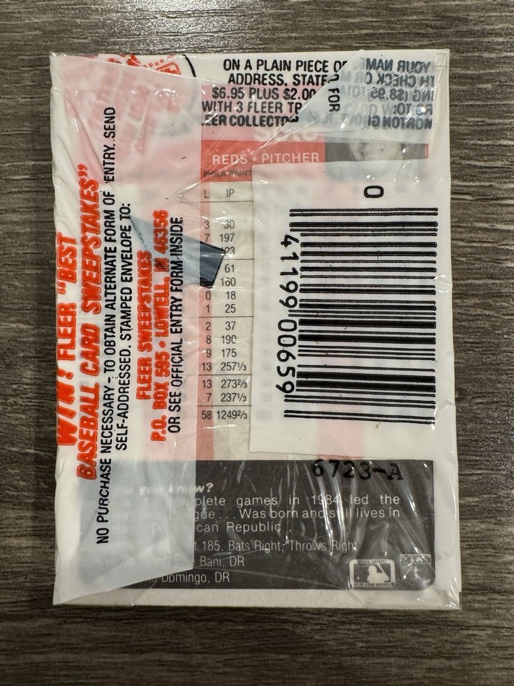 1985 Fleer Unopened CELLO Pack Don Mattingly On Top Baseball Card | eBay