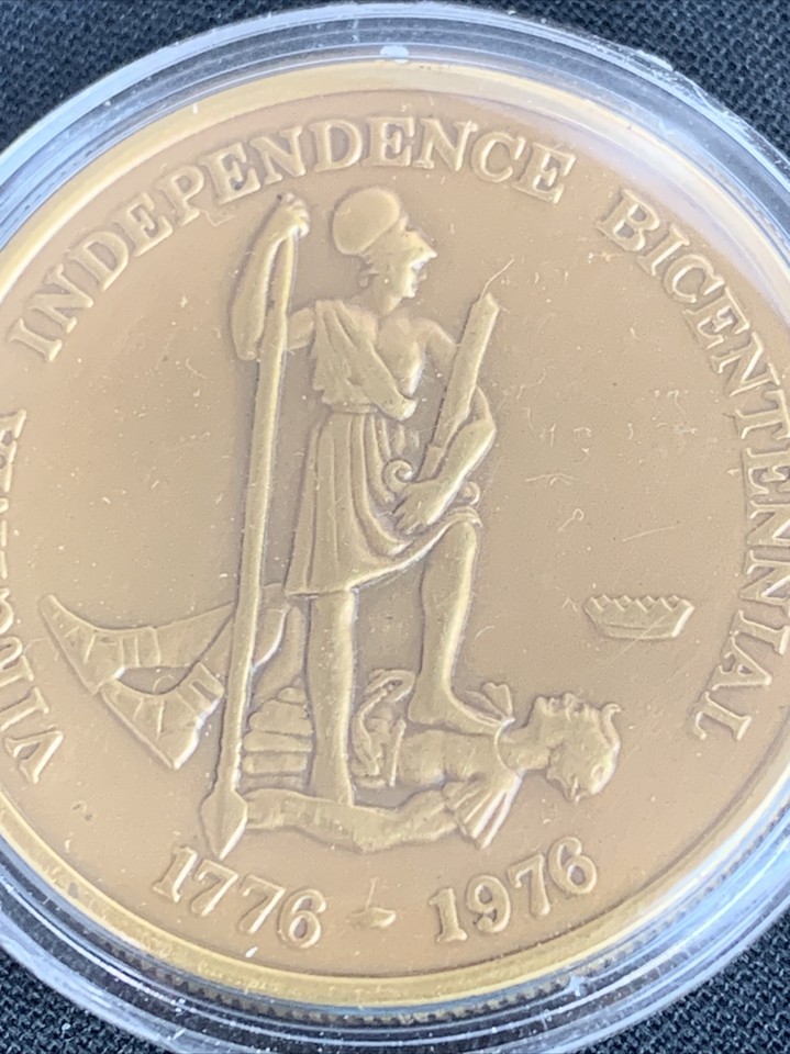 Virginia Coin 1776-1976 Independence Bicentennial Medal Commemorative ...