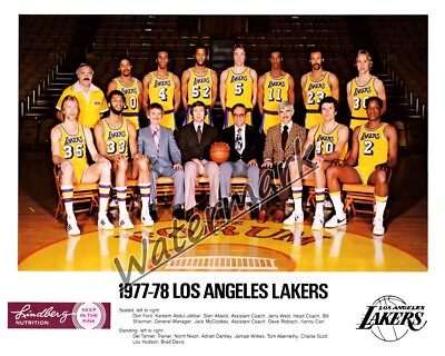 NBA 1977 -78 Los Angeles Lakers Team Photo with Names Color 8 X 10 ...