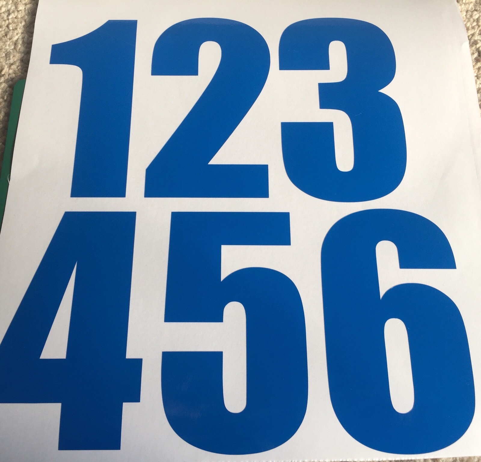 Blue Gloss Racing Numbers. 3X140mm 6x120mm. ACU SIZE | eBay