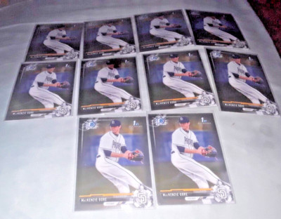 (10) MacKenzie Gore 2017 Bowman Chrome Draft RC #BDC-25 San Diego ...