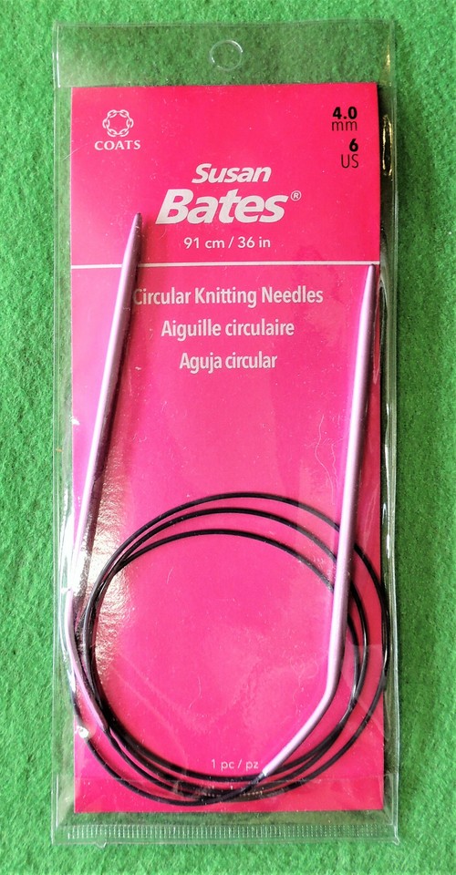 Susan Bates CIRCULAR KNITTING NEEDLES US 6, 11, 13, 15 Silvalume Coats ...