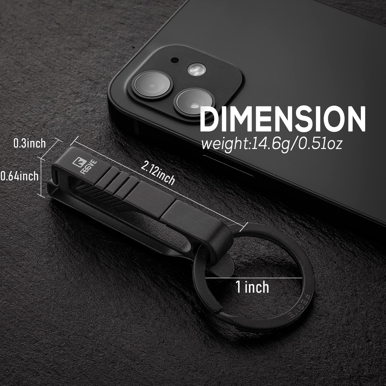 Duty Belt Key Holders Titanium Carabiner Keychain Belt Clip with ...