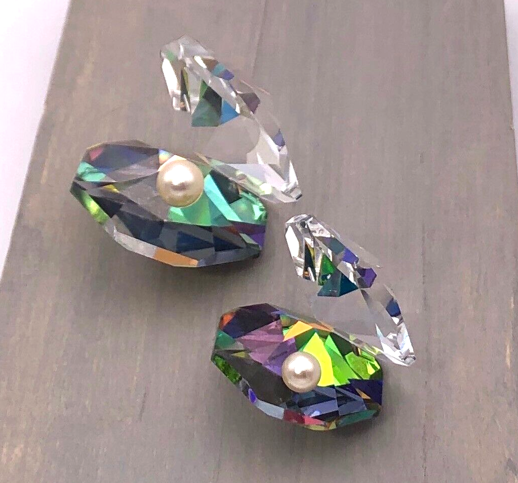 IRIS ARC Rainbow Clamshell with Pearl Crystal Figurine, medium | eBay