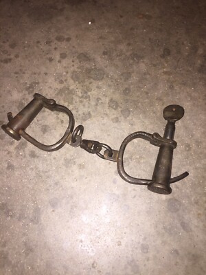 Jail Prison Shackles Handcuffs Yuma Patina Collector Folsom Alcatraz ...