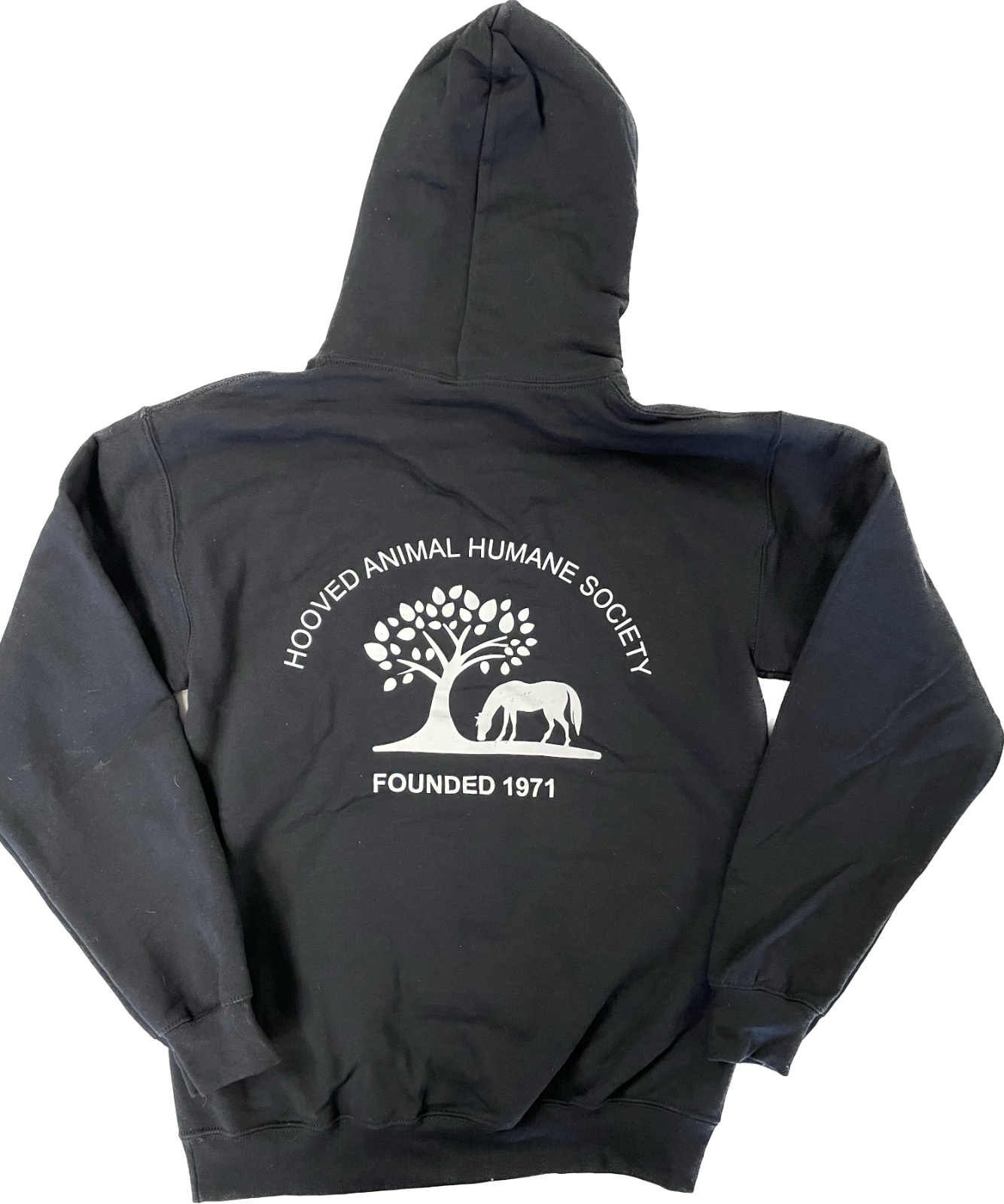 HAHS Hooved Animal Humane Society Hooded Sweatshirt Black Unisex XL | eBay