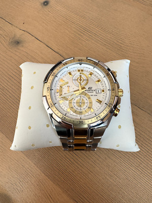 casio edifice gold silver mens watch | eBay