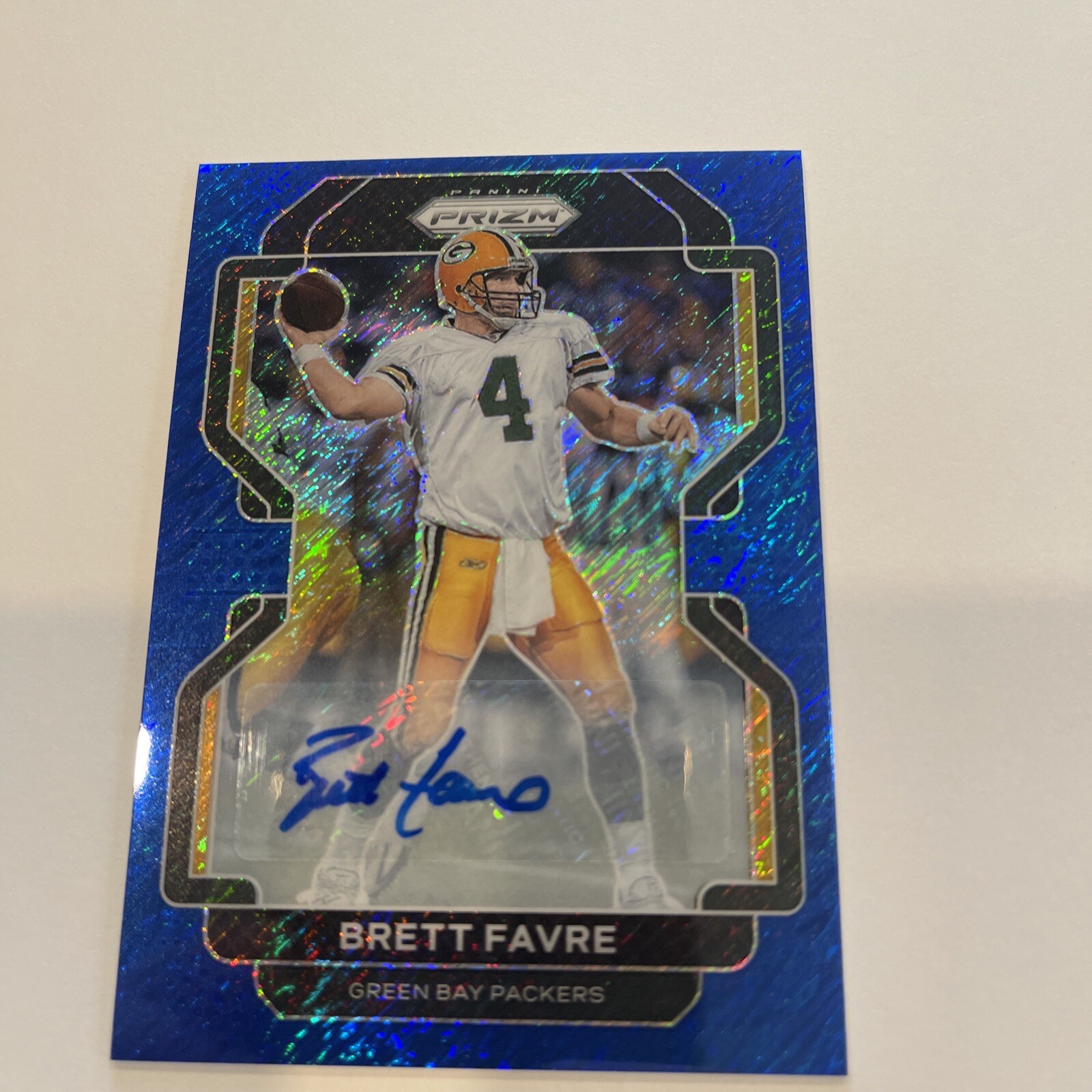 Brett Favre Auto 1/5 Prizm Blue Shimmer 144 | eBay
