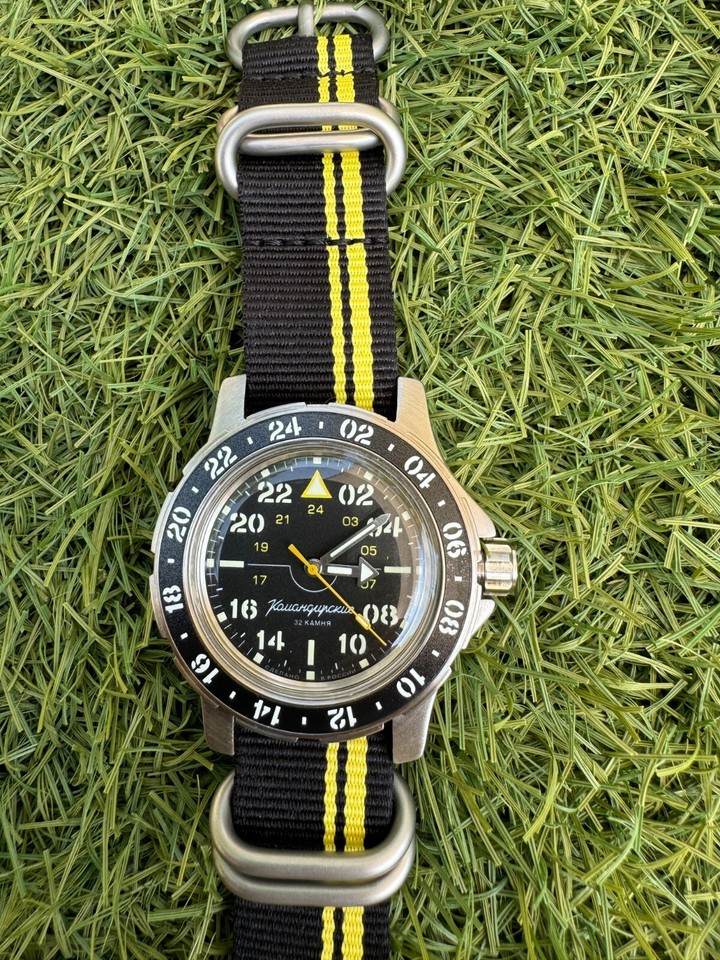 Vostok Komandirskie 18010B PILOT Watch Automatic 24-Hour USA Seller | eBay