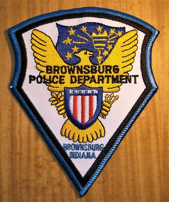 GEMSCO NOS Vintage Collectible Patch POLICE BROWNSBURG IN - Original ...