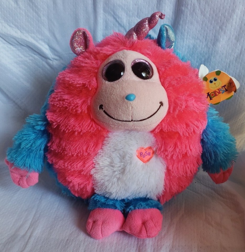 Ty Monstaz Delilah Sparkly Unicorn Pink and Blue Plush 9" No Sound | eBay
