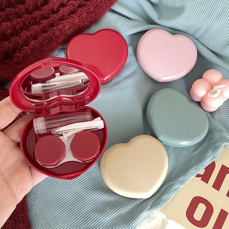 Cute Candy Colored Contact Lens Case Mirror Companion Box Travel Easy ...