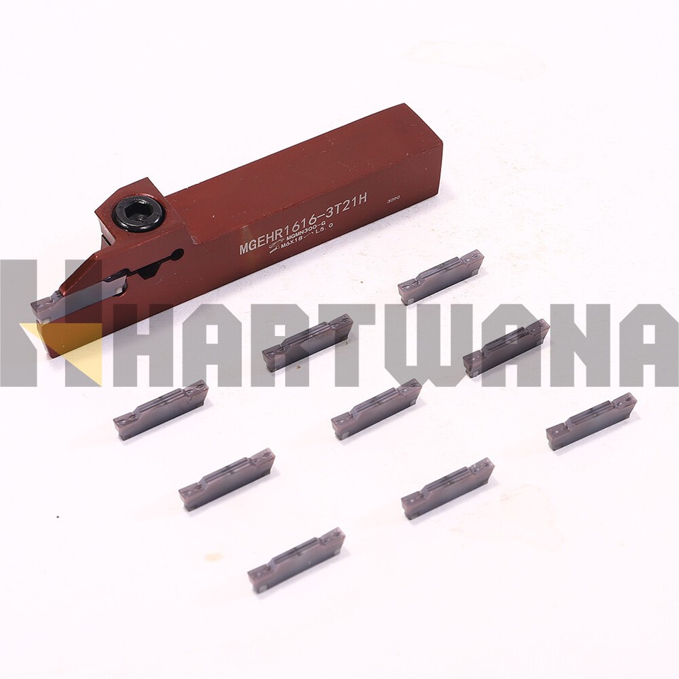Lathe Grooving Tool Cut-Off Holder MGEHR1616-3T21H Carbide Inserts ...