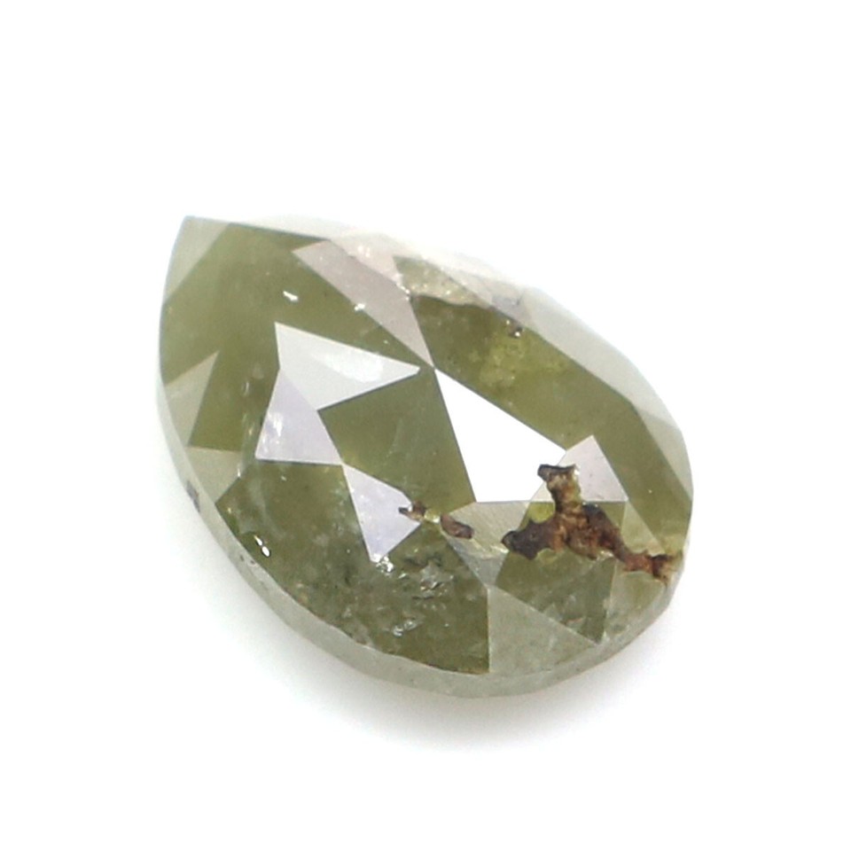 0.91 CT Natural Loose Pear Shape Diamond 7.65 MM Green Color Pear ...