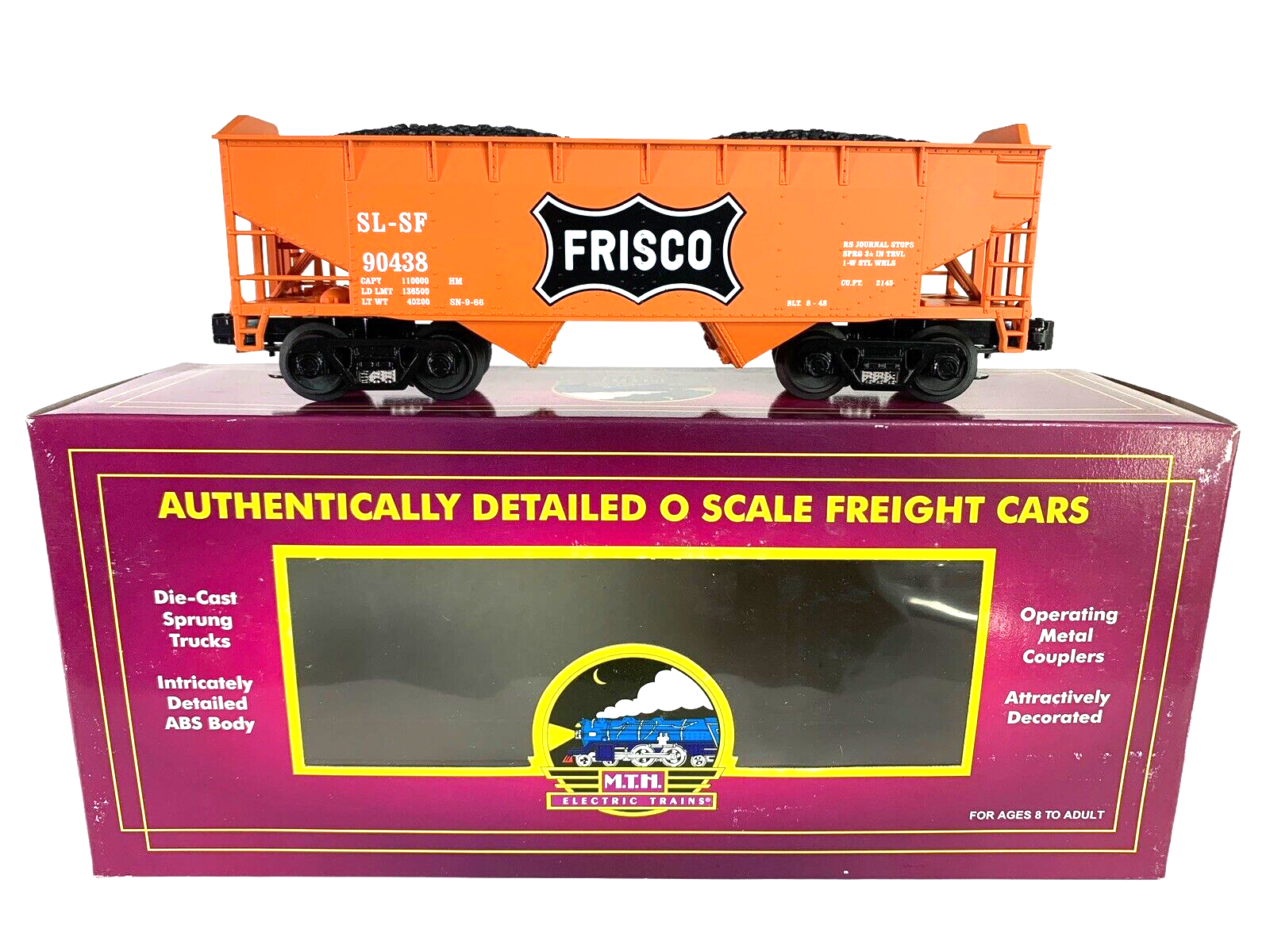 20-90021B MTH Frisco (#90438) 2-Bay Offset Hopper Car w/Coal Load | eBay