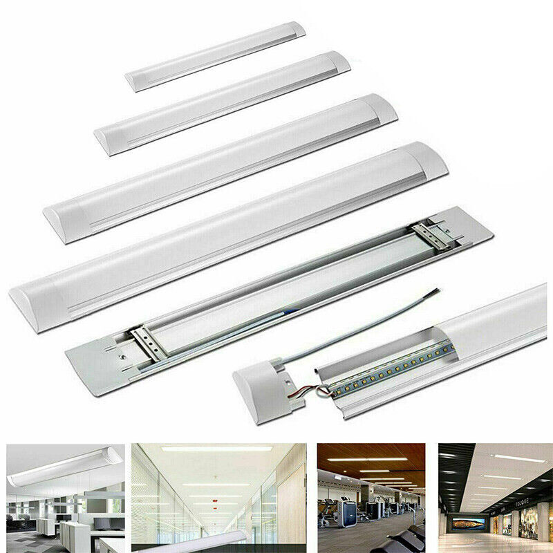30CM 60CM 90CM 120CM Slim Linear LED Fluorescent Batten Ceiling Light ...