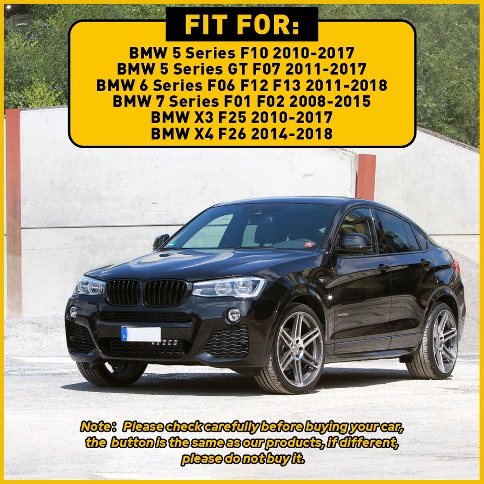 Silver Handbrake Gear Shift P Side Switch Panel Button Fits Cover BMW ...