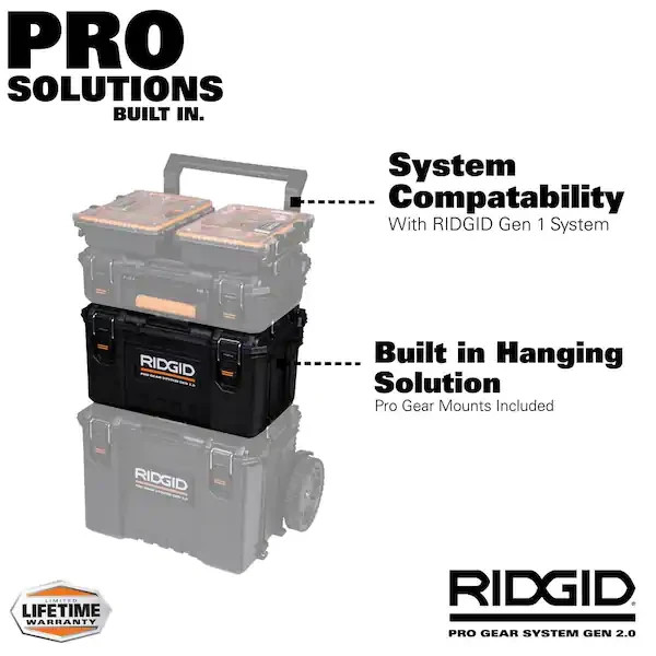 RIDGID 2.0 Pro Gear System 22 In. Modular Tool Box Storage and ...