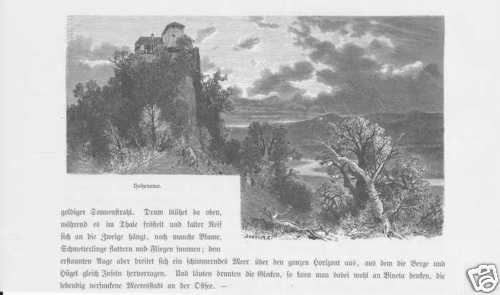 Hohenems Castle Glopper Vorarlberg Wood Engraving From 1880 | eBay