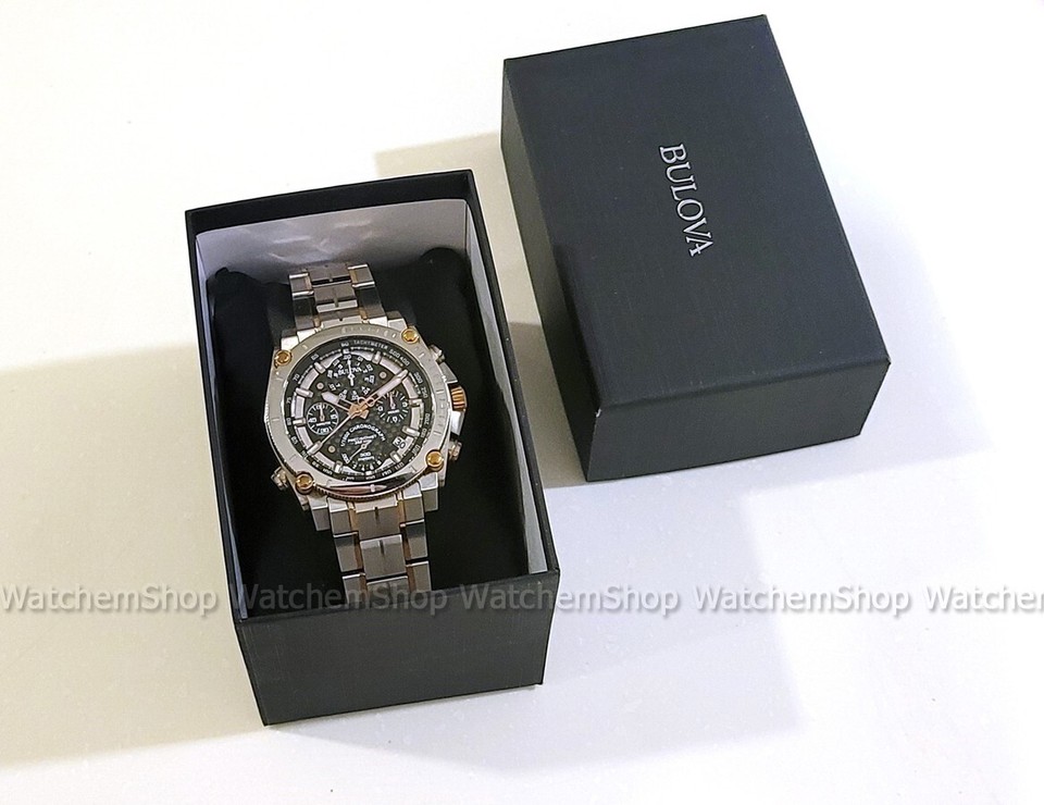 Bulova 44mm Precisionist 262khz Chronograph Watch 98G256 | eBay