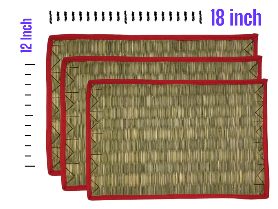 Handwoven Natural Reed Grass Table Mats – 12x18 Inches – Pack of 6 | eBay