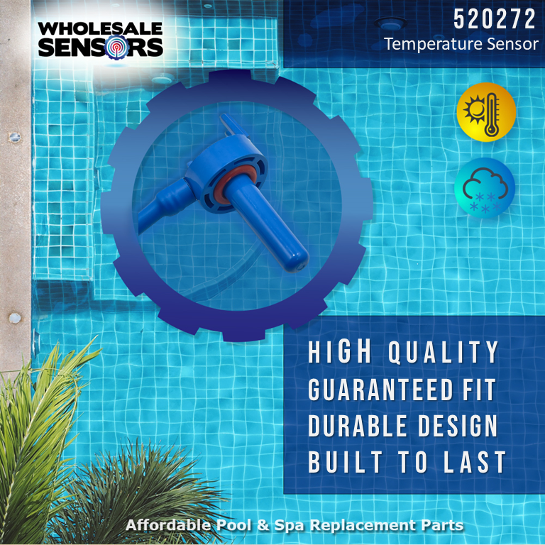 Pentair 520272 Replacement Temperature Sensor, 20-Feet Cable 12 Month ...