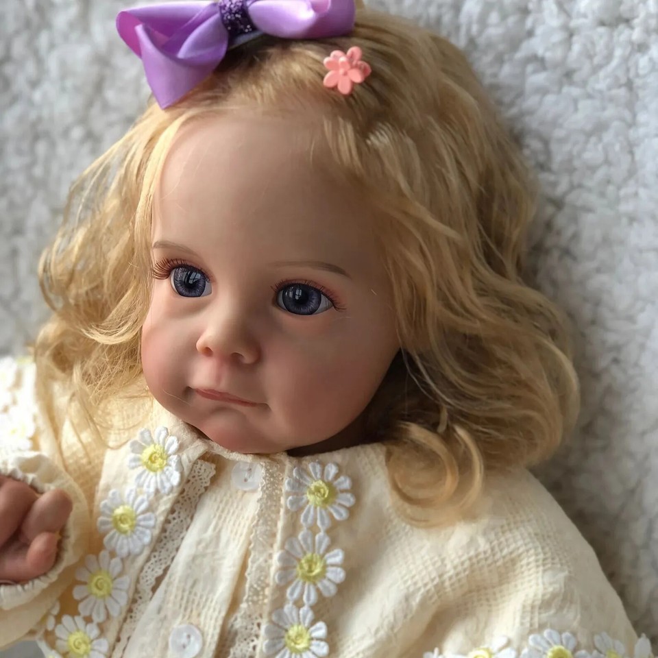 22in Baby Toddler Girl Reborn Doll Realistic Root Hair Soft Cuddly Body ...