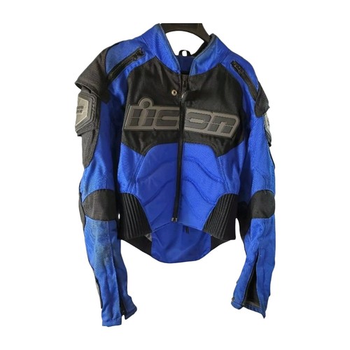Icon TiMax Motorcycle Jacket Armored Titanium Reinforced - XS Blue | eBay
