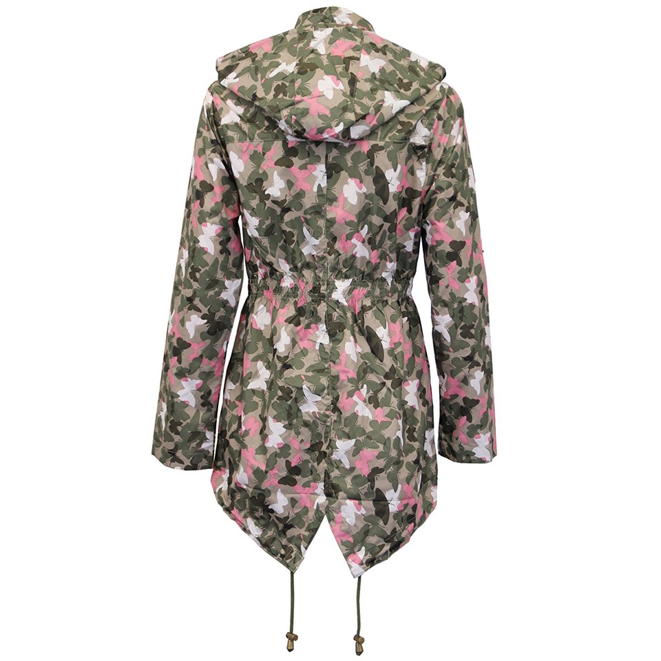 LADIES RAIN MAC WOMENS SHOWER RAINCOAT GIRLS FISHTAIL FESTIVAL KAGOOL ...