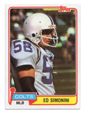1981 Topps Football Card #212 ED SIMONINI | eBay