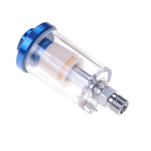 1/4" Spray Gun Air Line Mini Filter Water Trap Clear Painting Moisture ...