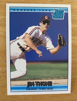 1992 Donruss Jim Thome Rated Rookie #406 Baseball Card - Cleveland ...