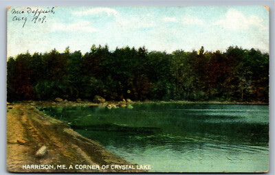 Postcard ME A Corner of Crystal Lake Harrison Maine c.1900's S10 | eBay