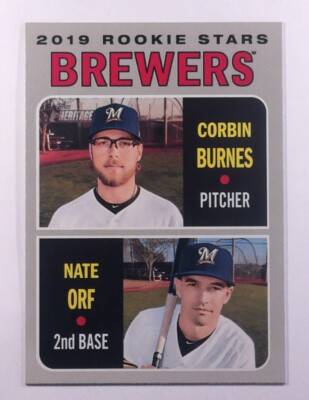 2019 Topps Heritage #88 Nate Orf Corbin Burnes | eBay