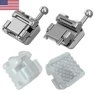 Dental Orthodontic Self Ligating Brackets Damon Q Clear Ceramic Metal ...